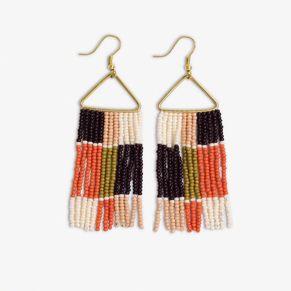 Whitney Patchwork Beaded Fringe Earrings Jaipur Wholesale - INK+ALLOY - Wholesale